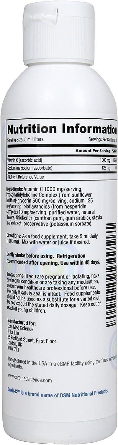 Core Med Science Liposomal Vitamin C 1000mg Liquid - Sunflower Formula ...