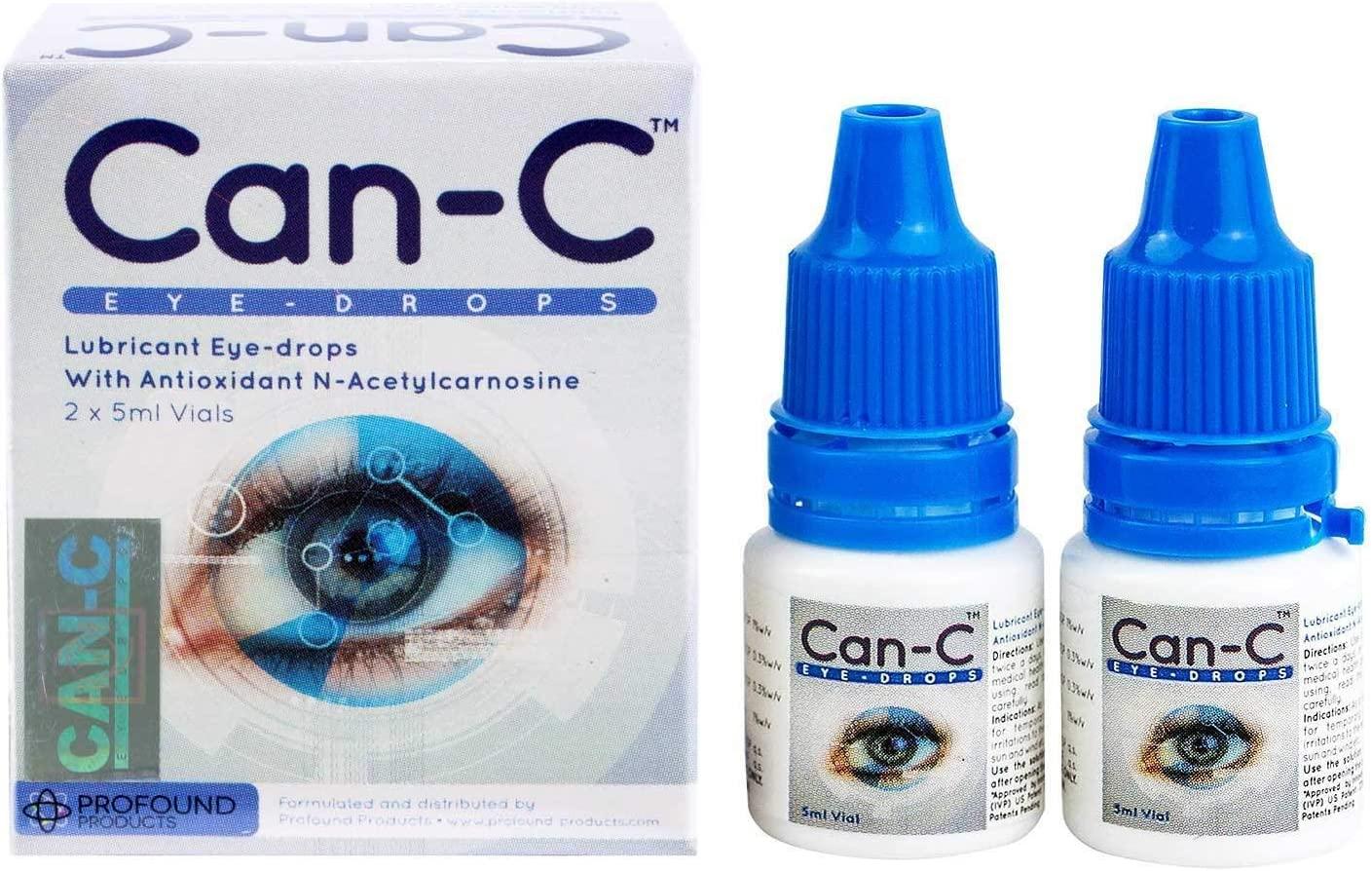 Can-C Eye Drops 2 x 5ml Vials with Eye Drop Guide Bundle - 1 Count ...