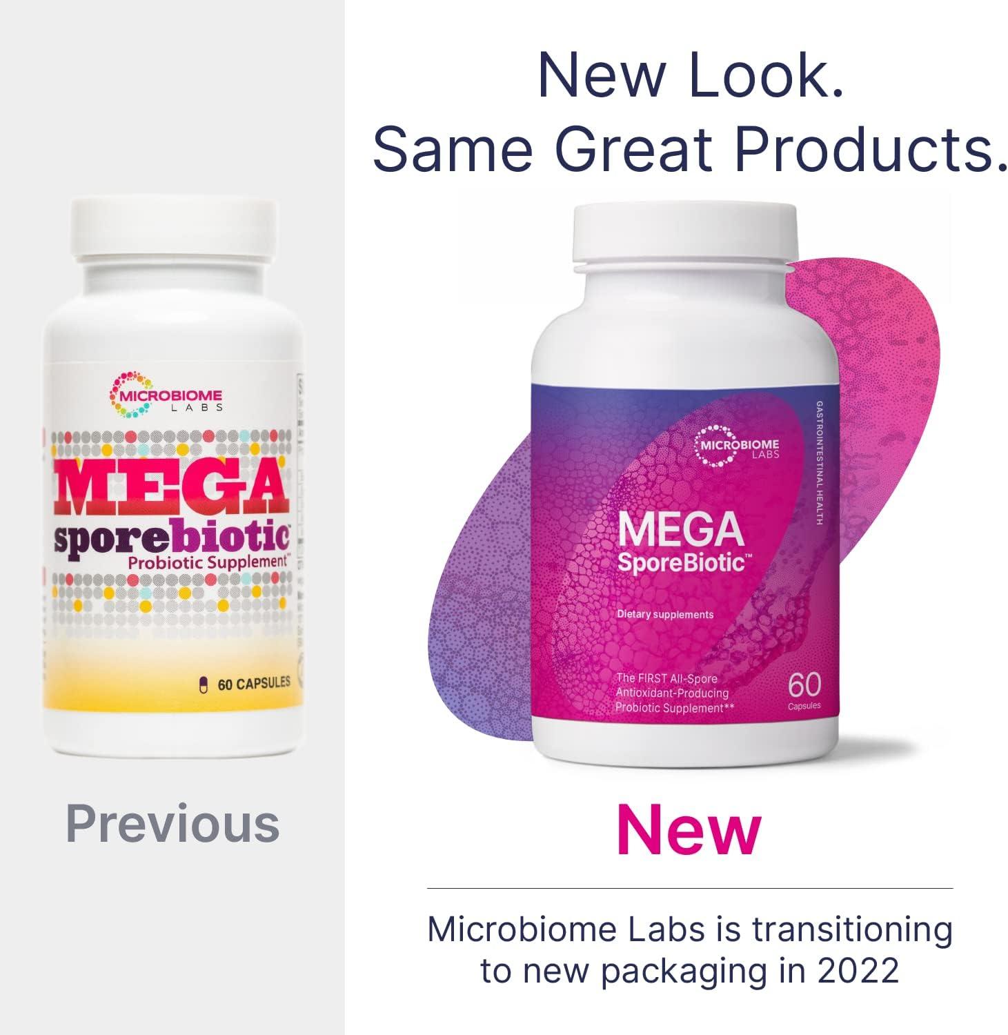 Microbiome Labs MegaSporeBiotic 180 Capsules - Spore-Based Probiotics ...