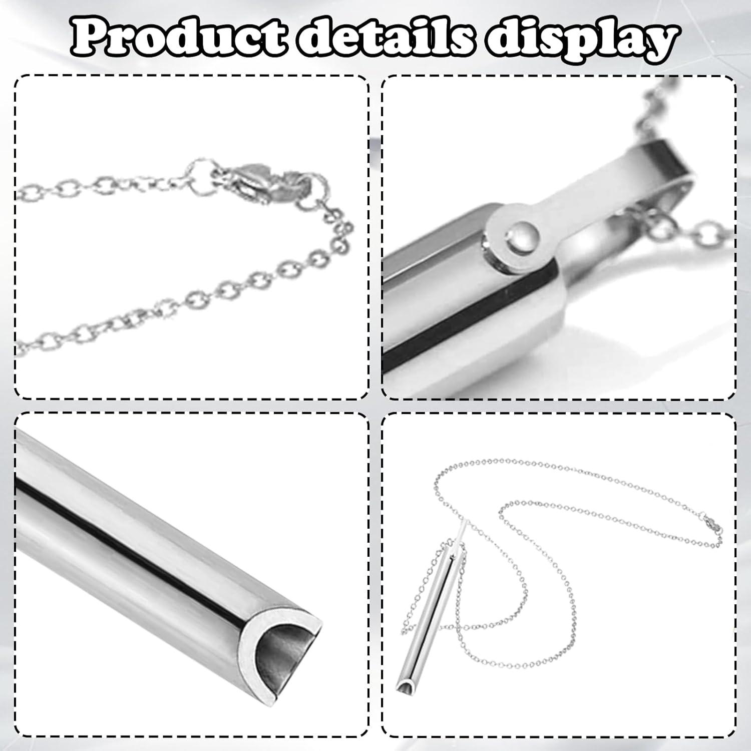 Premium Tzqfroce 2-Piece Smoking Cessation Necklace | Stainless Steel ...