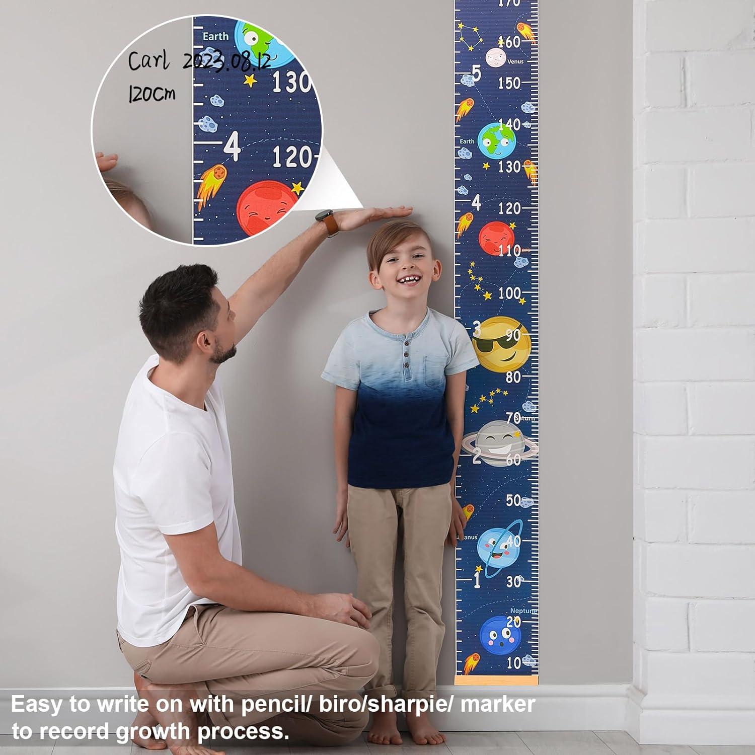 MHJY Kids Height Chart - Wooden Ruler Growth Chart for Boys and Girls ...