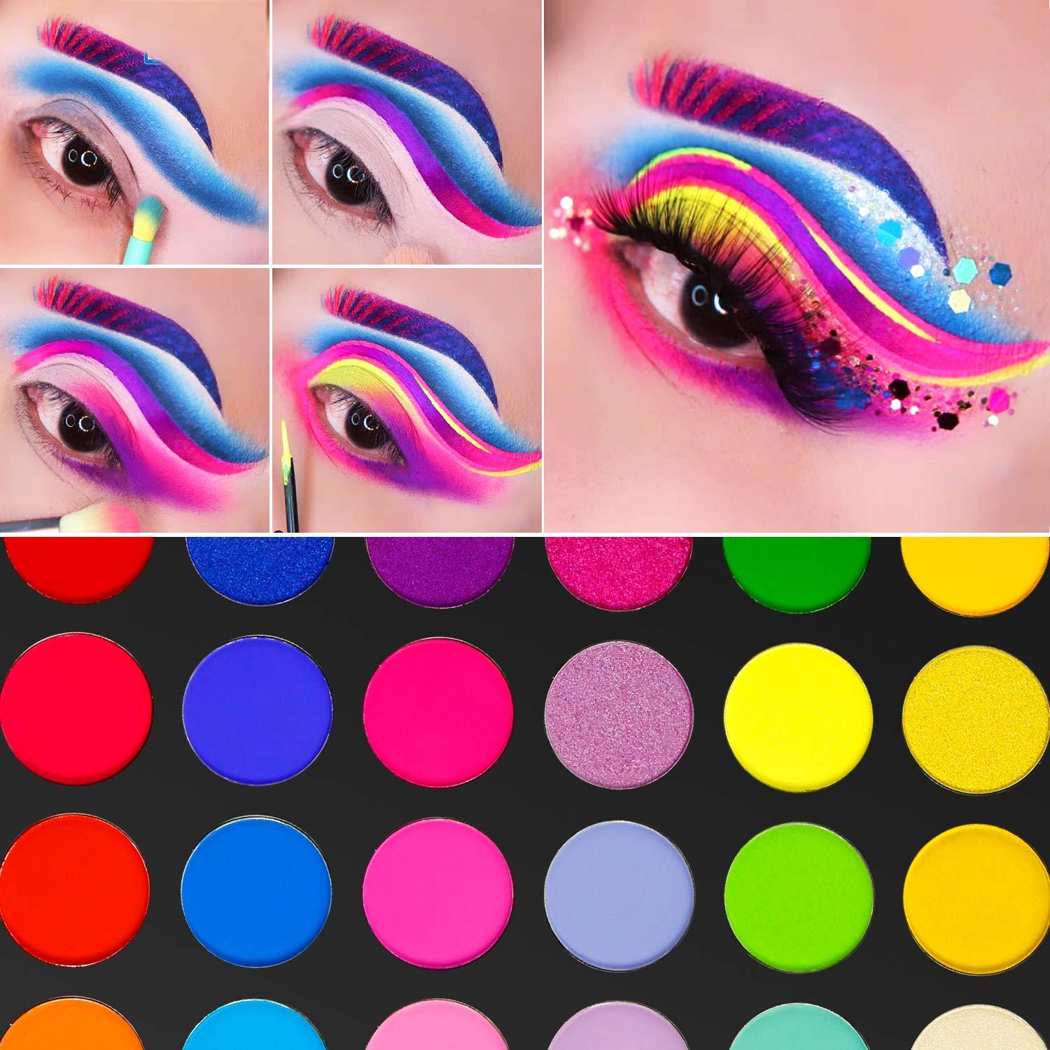 Rainbow Eye Makeup Step By Step