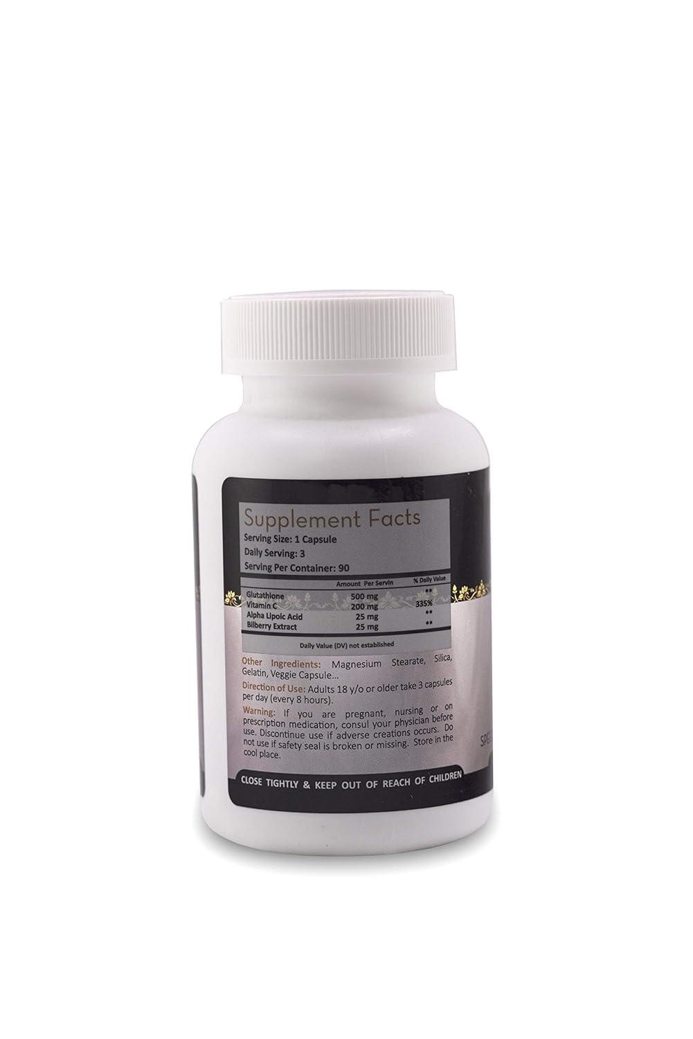 G.White MAXX Skin Brightening Supplement with Glutathione, Vitamin C ...