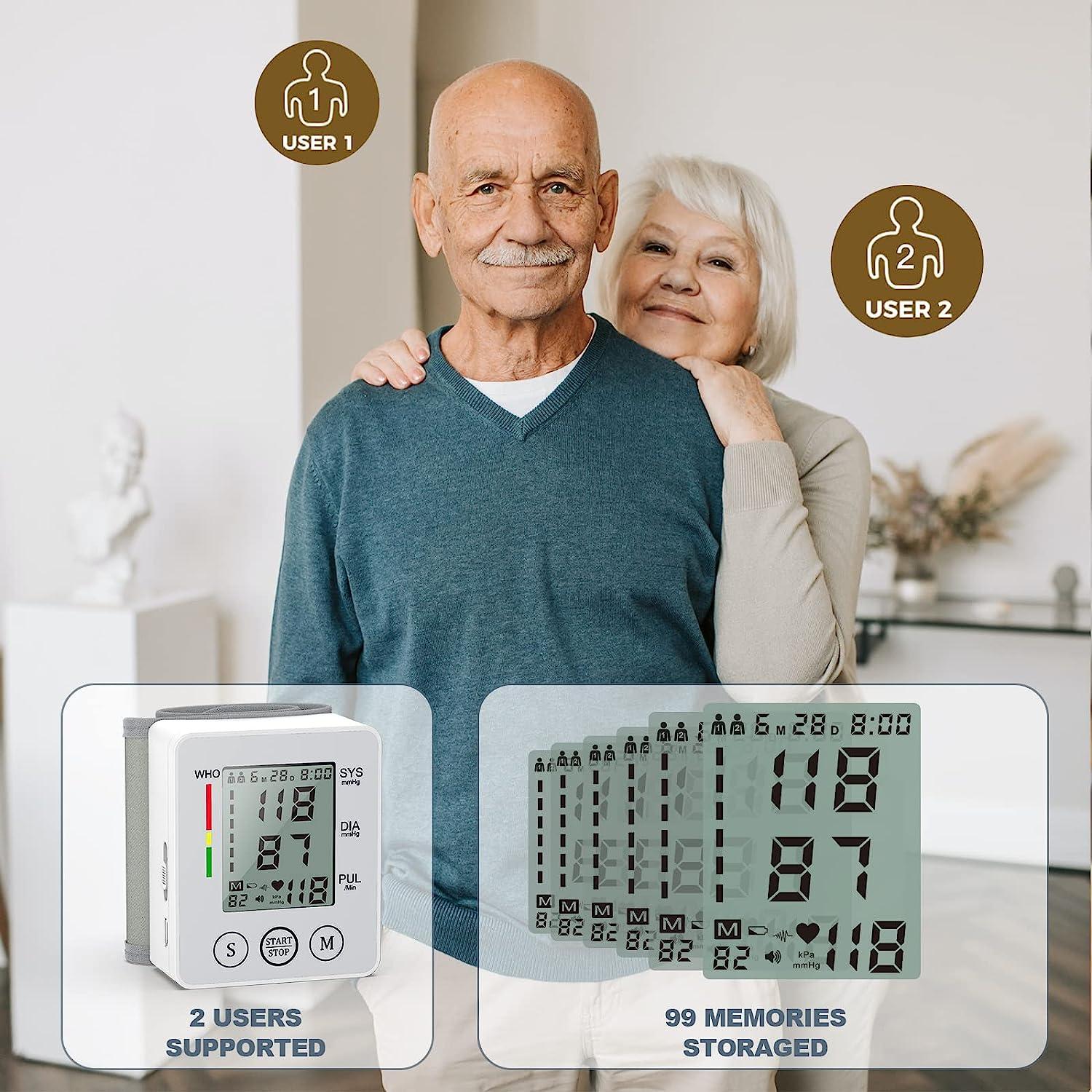 Rechargeable Wrist Blood Pressure Monitor | Home Use BP Cuff Machine ...