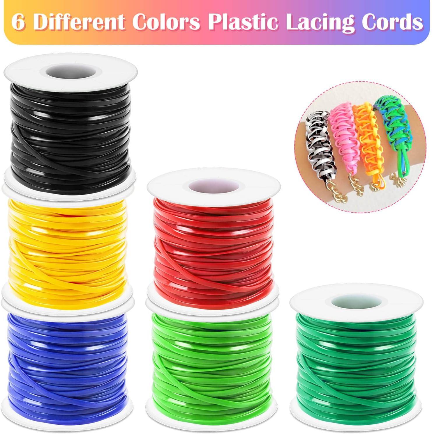 Cridoz 6-Pack Lanyard String Kit - Plastic Lacing Cord for Bracelets ...