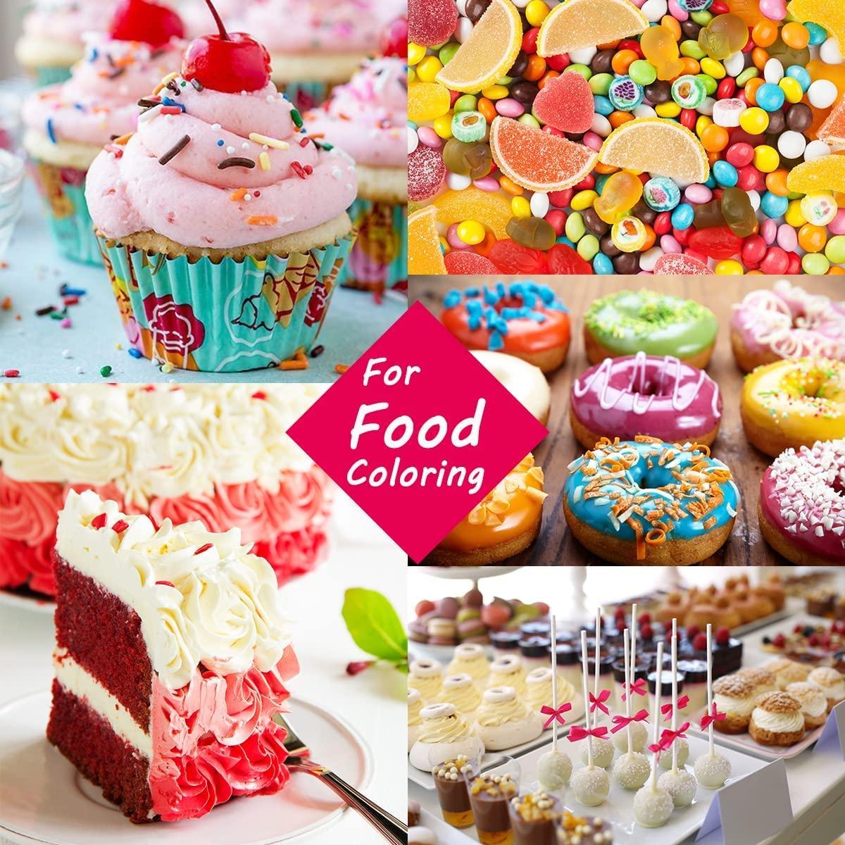 Food Coloring Gel Set - 10 Highly Concentrated Colors for Cake ...