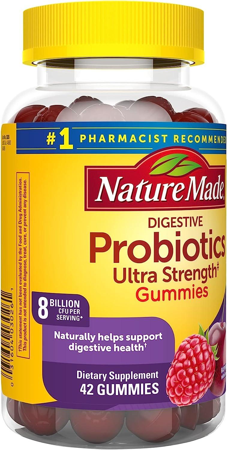 Nature Made Ultra Strength Digestive Probiotics Gummies - 42 Count, 21 ...