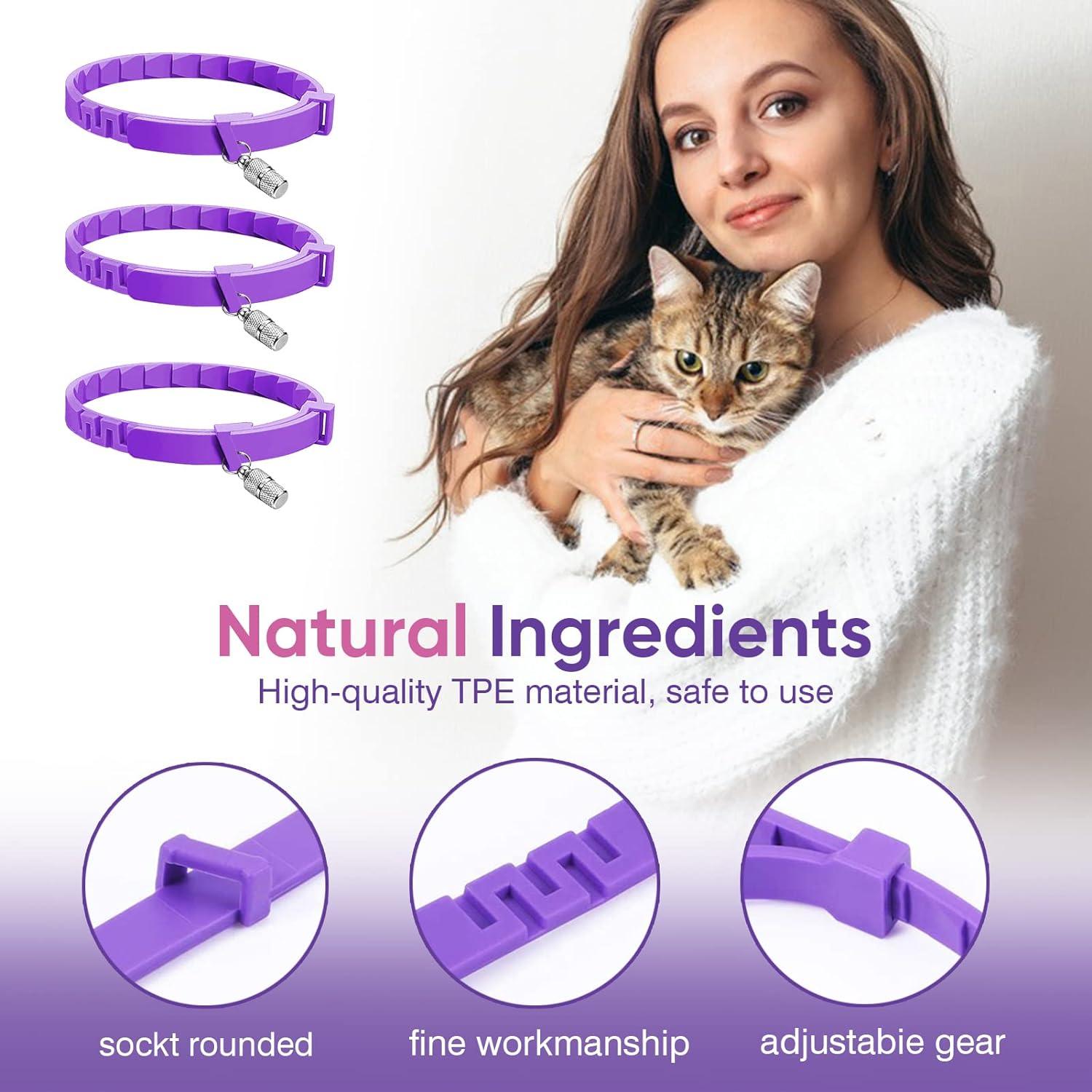 4 Pcs Pheromone Cat Calming Collars - Stress Relief & Comfort Starter ...
