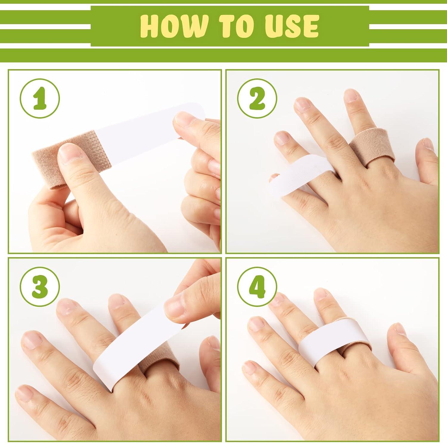 Broken Toe Bandages - 6 Pcs Fabric Protectors & Finger Loops 3 Sizes ...