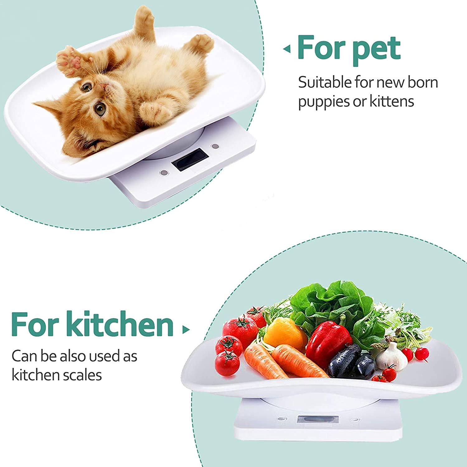 Mini Digital Pet Scale - LCD Electronic Scale for Small Dogs, Cats ...