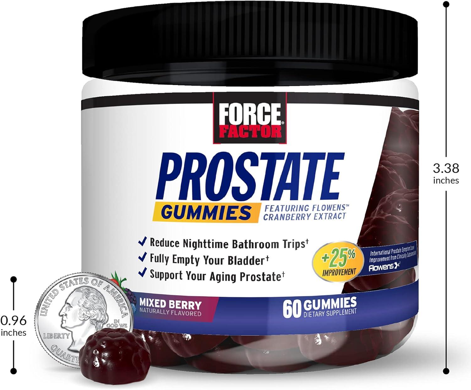 Force Factor Prostate Gummies - Saw Palmetto & Beta Sitosterol ...