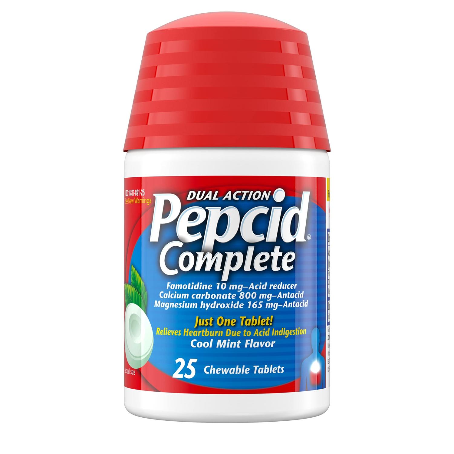 Pepcid Complete Mint Chewable Tablets - 25 ct | Acid Reducer + Antacid ...