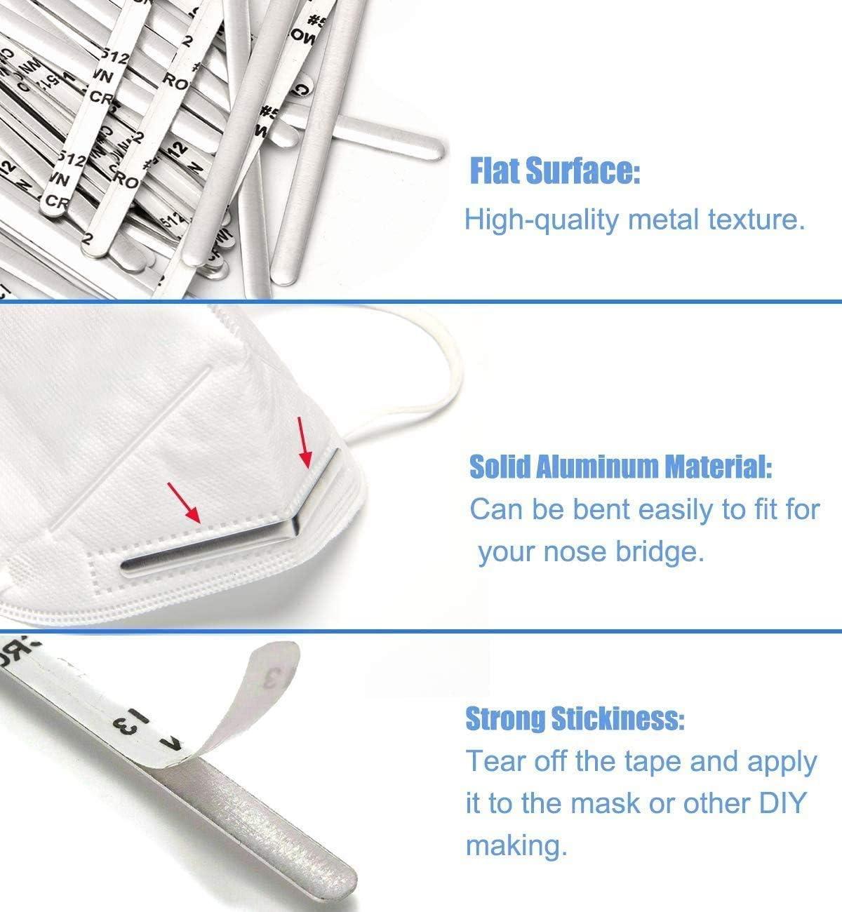 100PCS Aluminum Nose Bridge Strips for Mask DIY Crafts - Adhesive Back ...