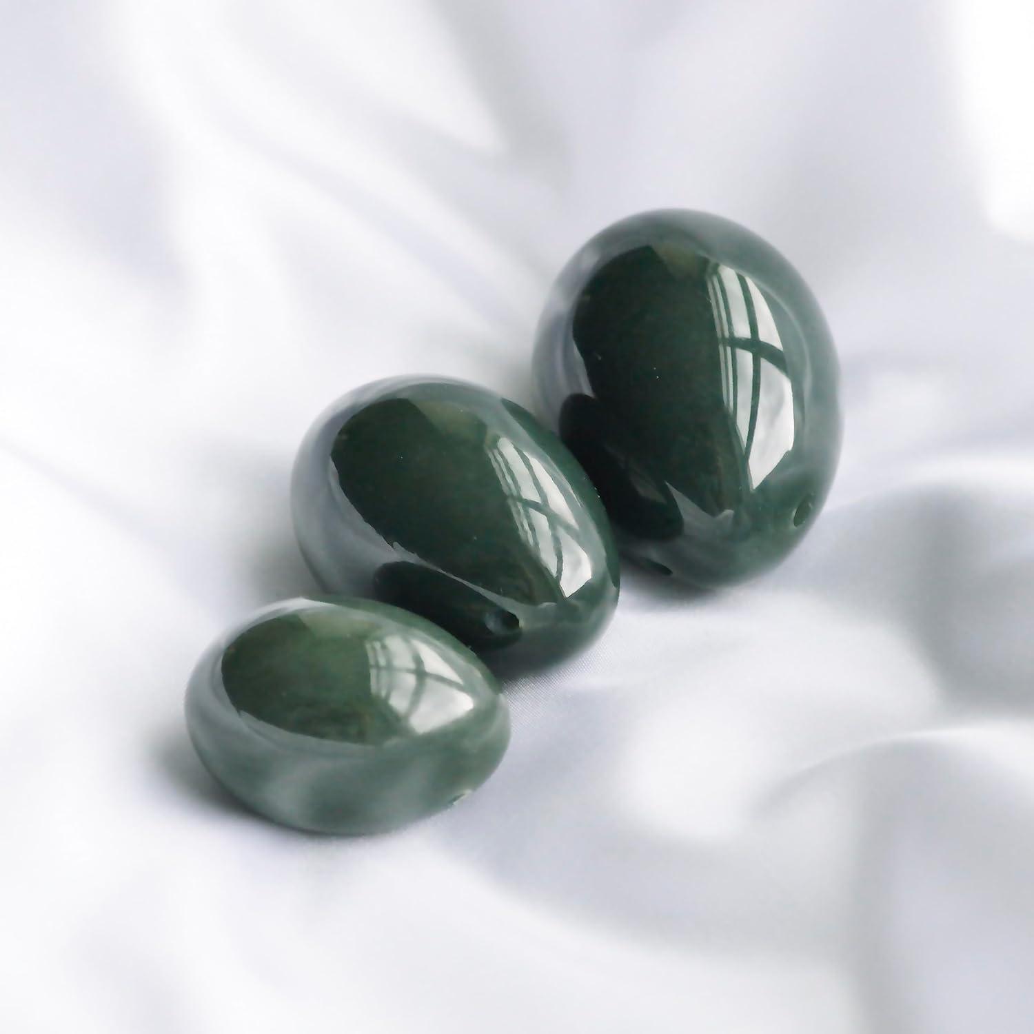 Shop Polar Jade Nephrite Yoni Eggs Set - 3 Sizes Drilled Authenticity ...