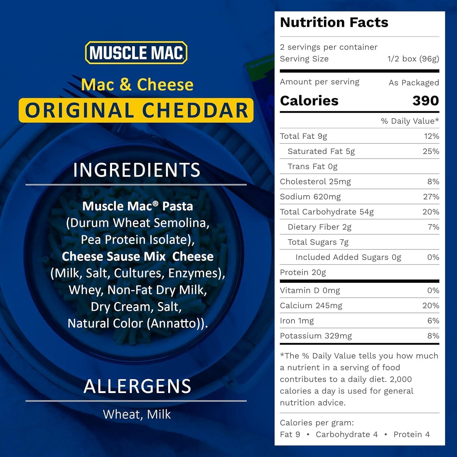 Muscle Mac High Protein Mac & Cheese Box | 20g Protein Macaroni Made ...