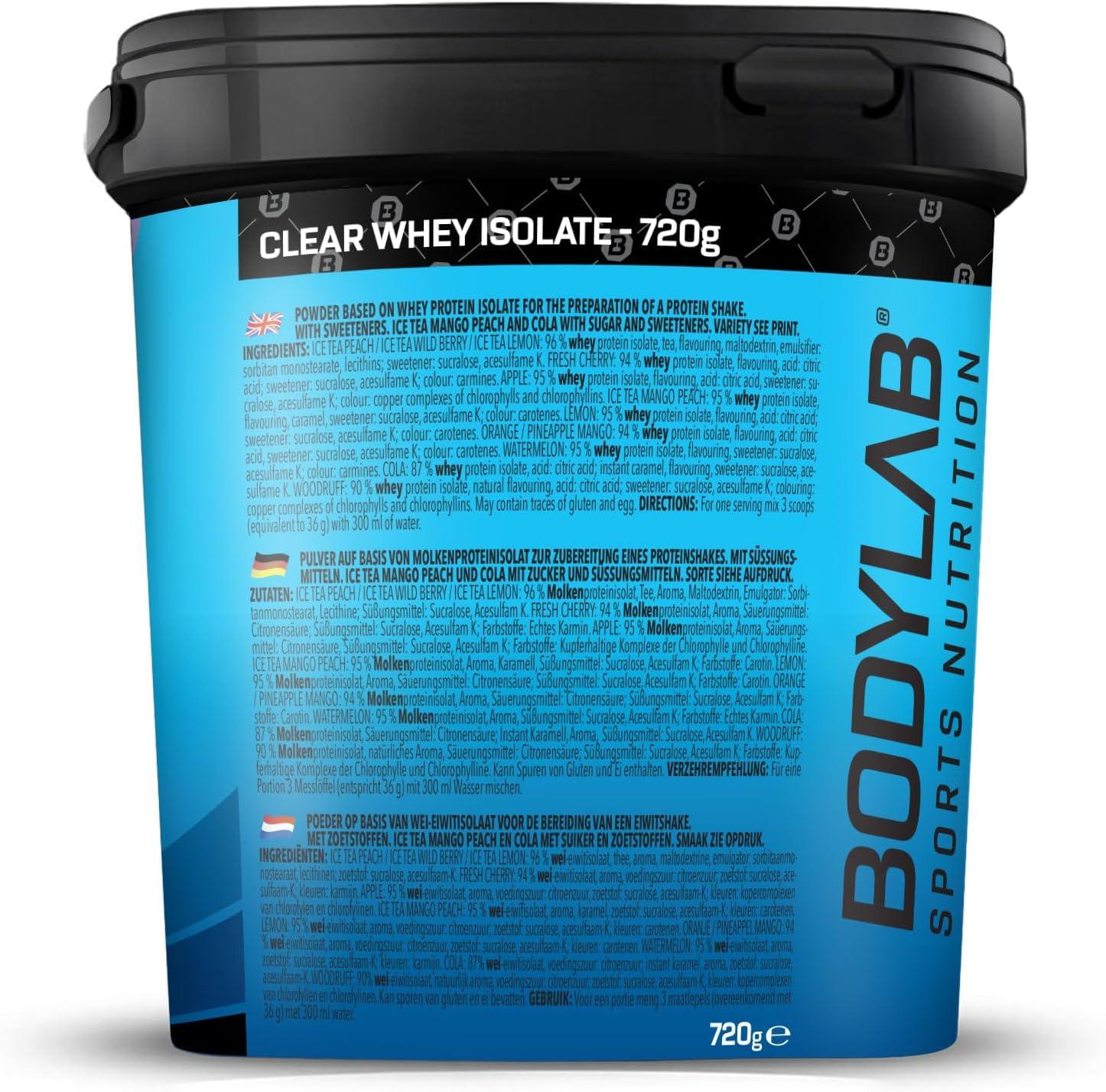 Buy BODYLAB24 Clear Whey Isolate 720g Peach-Ecese Tea | 96% High-Quality Whey Protein Powder for ...