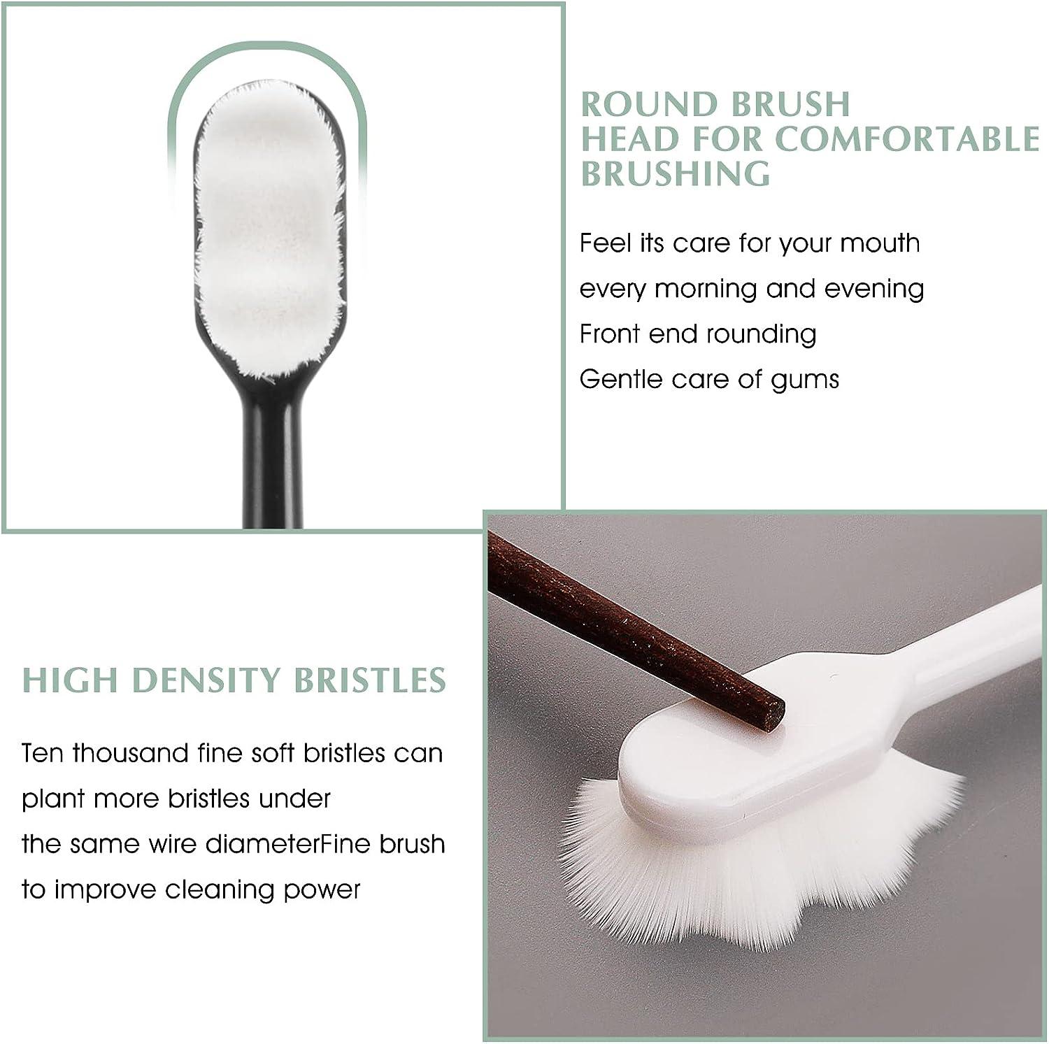 6 PCS Extra Soft Micro Nano Toothbrushes | 10000 Bristles | Painless ...