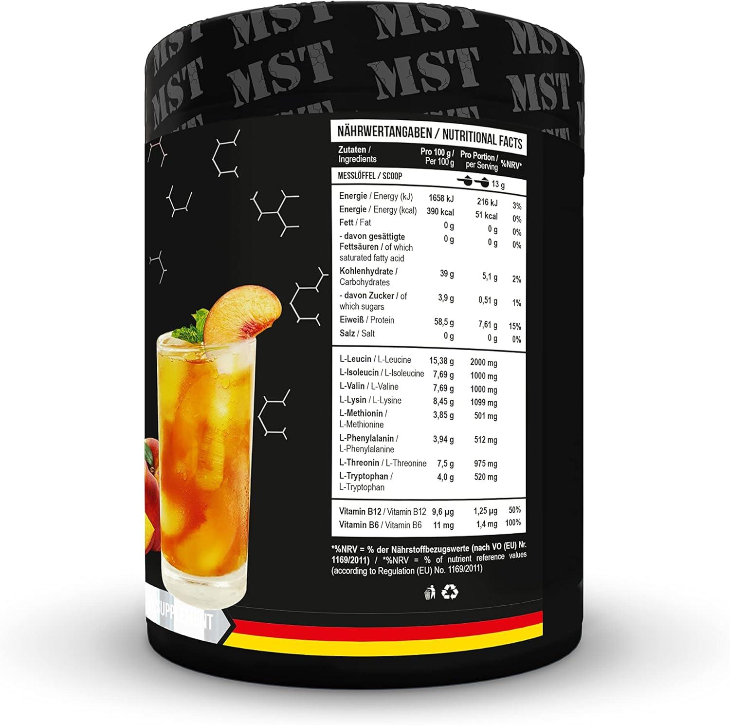 MST EAA & BCAA High-Dose Amino Acids Powder | 520g | 40 Servings | No ...