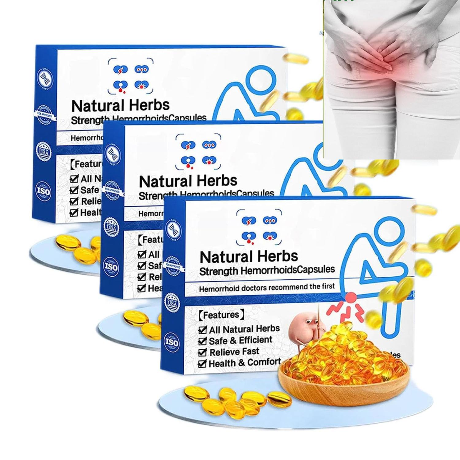 TonKog Heca Natural Herbal Hemorrhoid Treatment Capsules (3pcs) - Fast ...