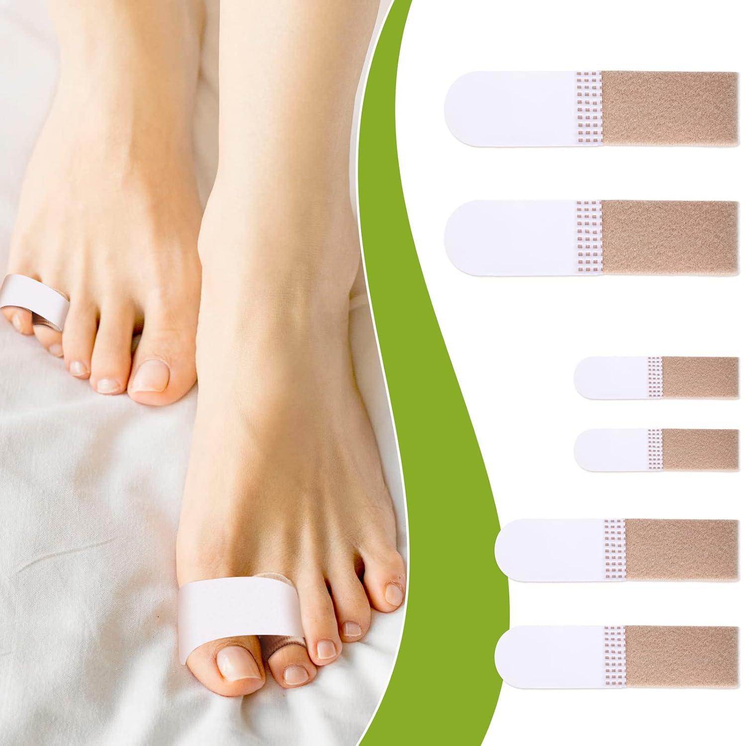 Broken Toe Bandages - 6 Pcs Fabric Protectors & Finger Loops 3 Sizes ...