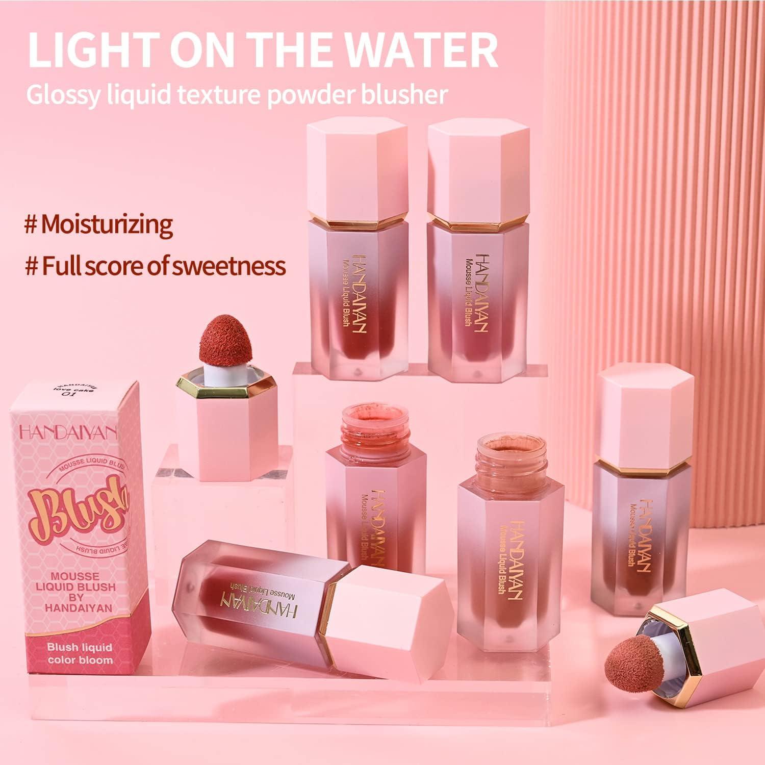 Matte Cream Blush - Long-Wearing Liquid Blush for Cheeks (4#Swipe Right ...