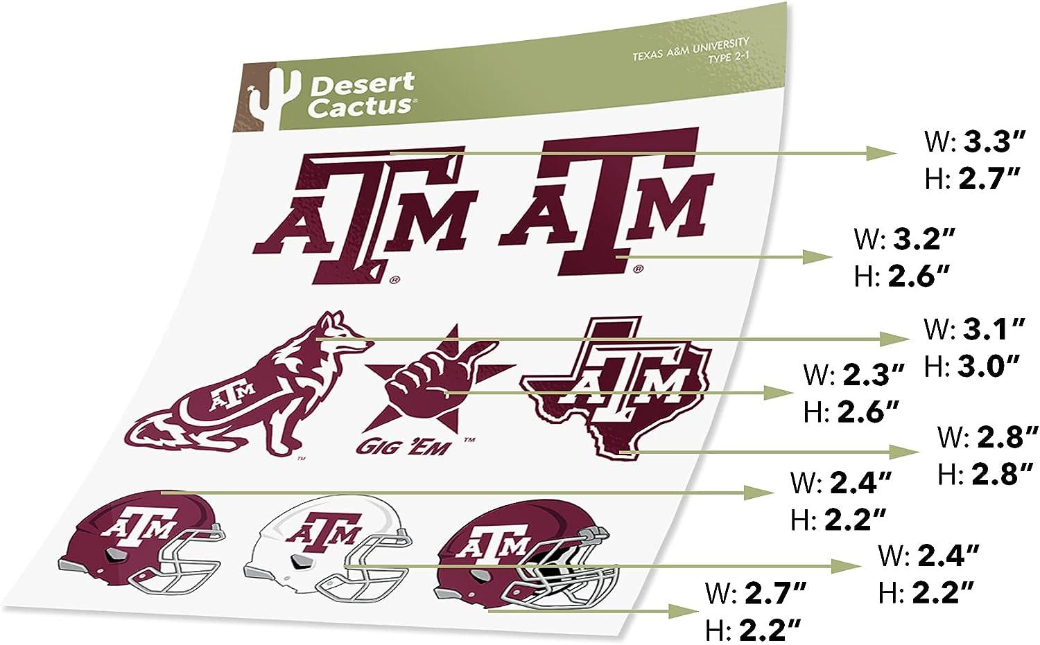 Texas A&M University Sticker Aggies TAMU Stickers Vinyl Decals Laptop ...