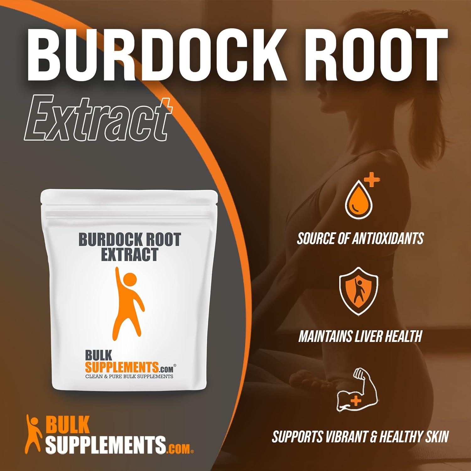 Burdock Root Extract Powder - 1000mg Liver, Skin & Immune Support ...