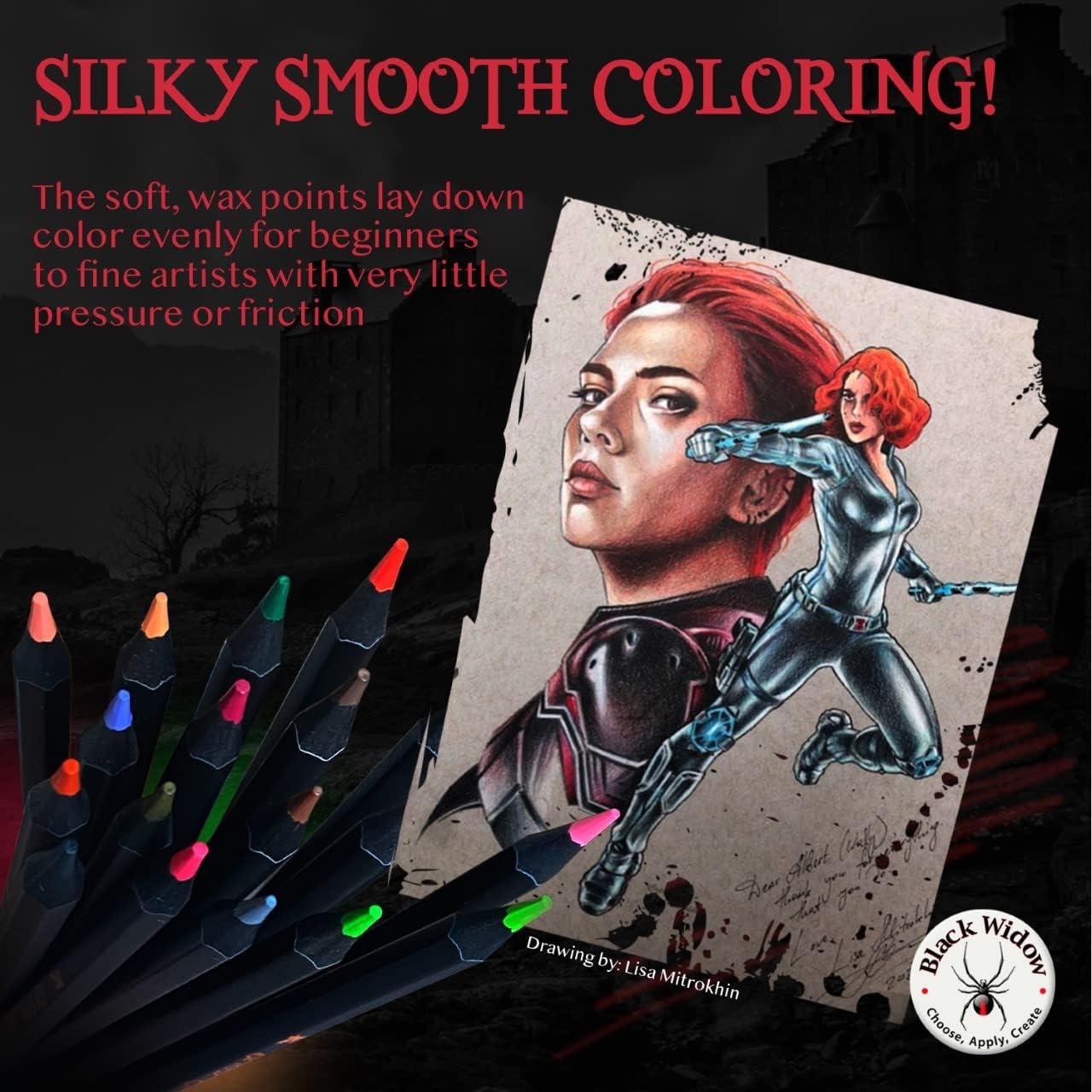black widow coloring book
