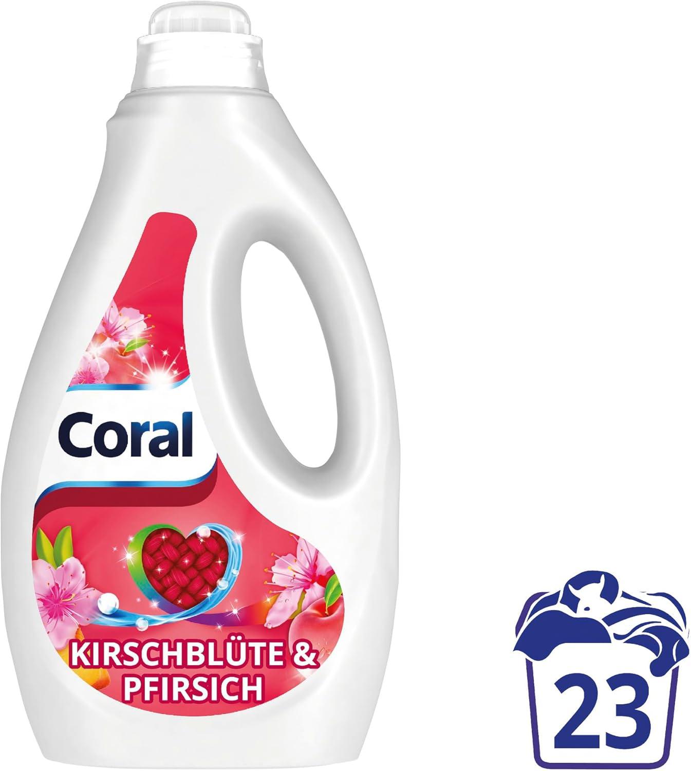Coral Fragrance Color Detergent - Cherry Blossom & Peach Liquid for ...