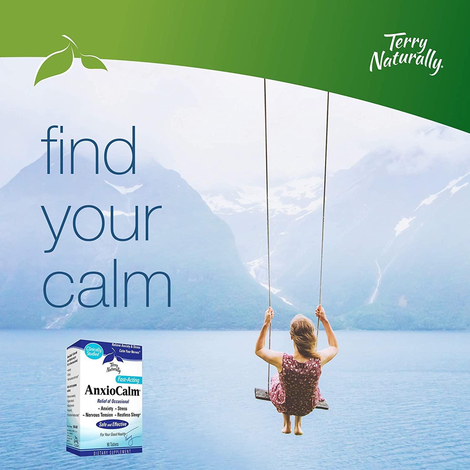 Terry Naturally AnxioCalm 40mg - 2 Pack (90 Servings) | Non-Addictive ...