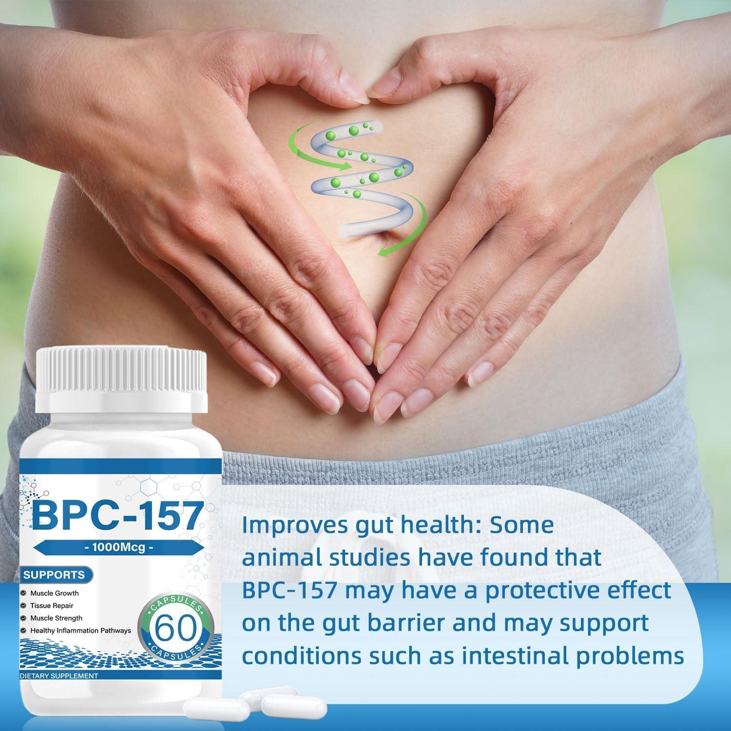 New BPC 157 Peptide Capsules - 1000mcg BPC-157 Protective Compound for Muscle Workout Recovery ...