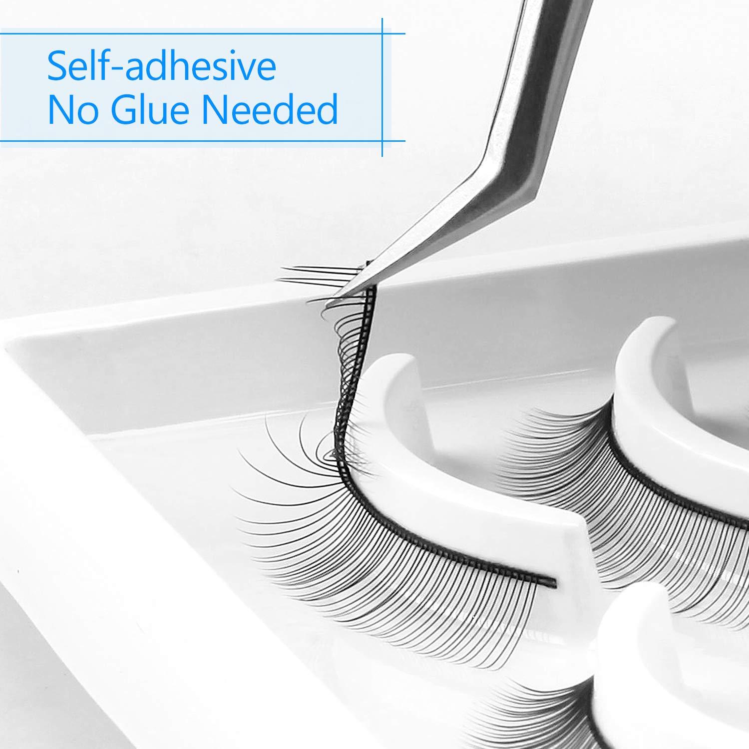 Fenshine 20 Pairs Self-Adhesive Practice Lashes for Eyelash Extension ...