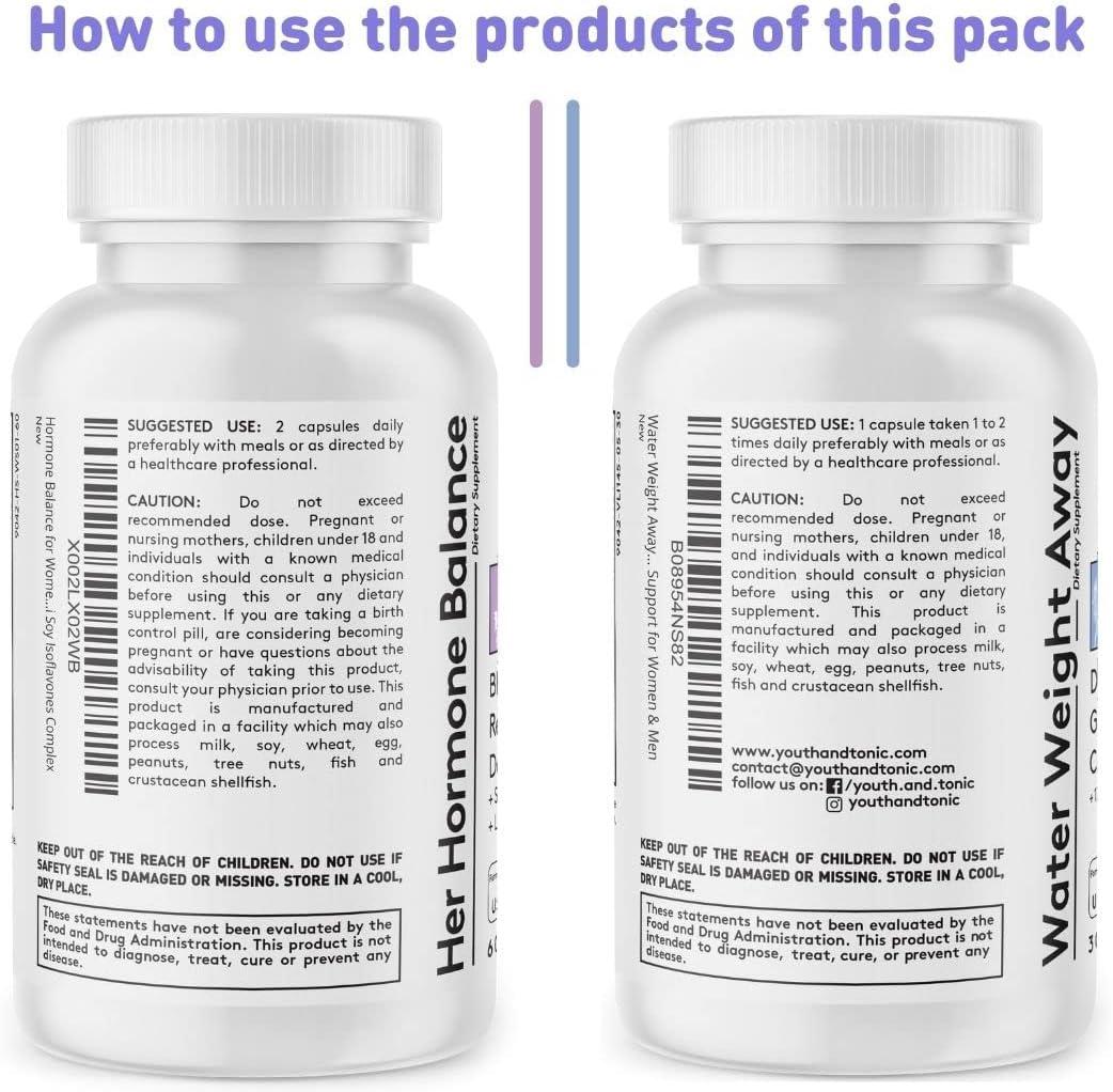 Women's Water Retention & Hormone Balance Capsules | 30 + 60 Capsules ...