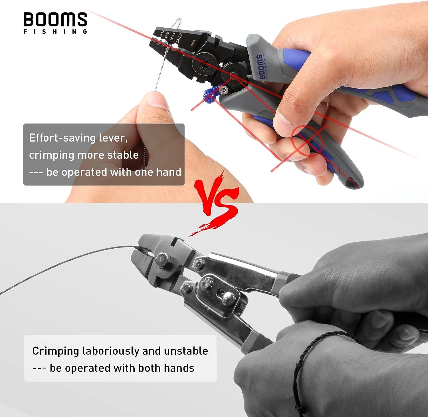 Booms Fishing CP4 Wire Crimping Tool with Cutter | High Carbon Steel ...