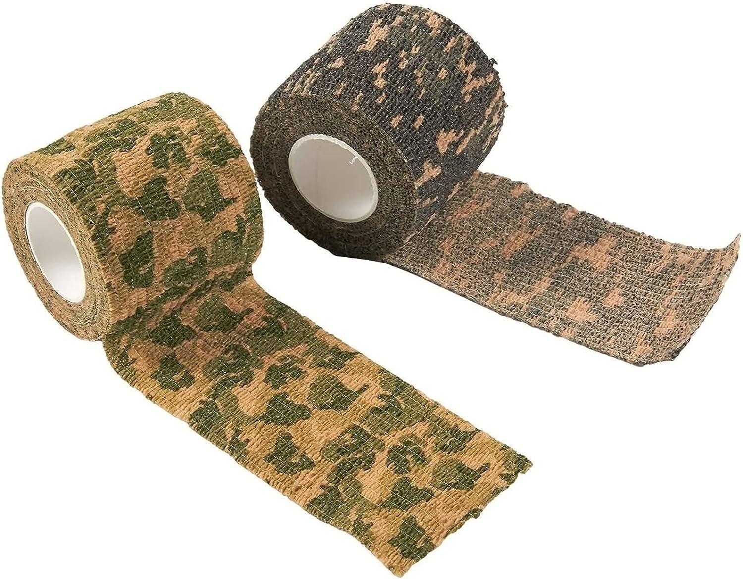 12 Rolls 2 x 5 Yards Cohesive Vet Tape with Camo Designs - Self ...