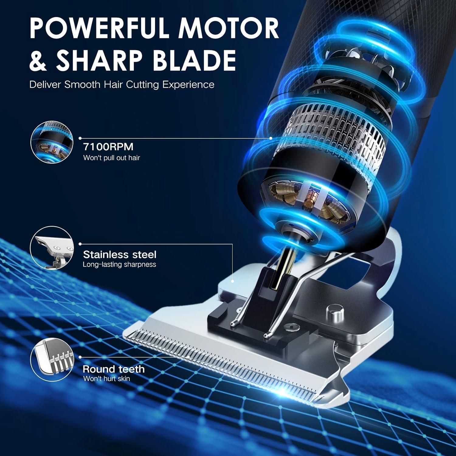 Hair Clippers Men Professional T Blade Hair Trimmer Precision Beard ...