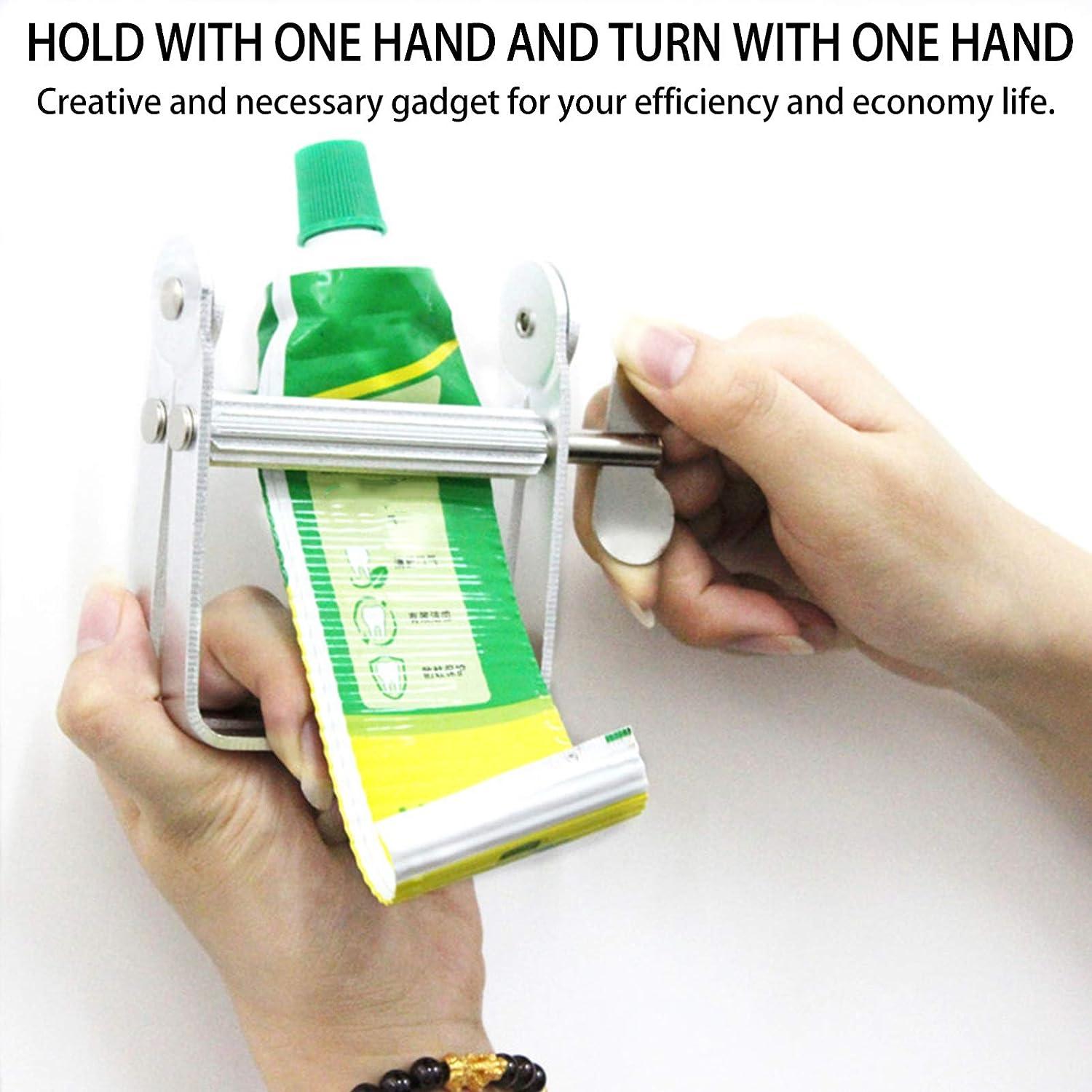 Healifty Metal Toothpaste Tube Squeezer - Rolling Paint Tube Wringer ...
