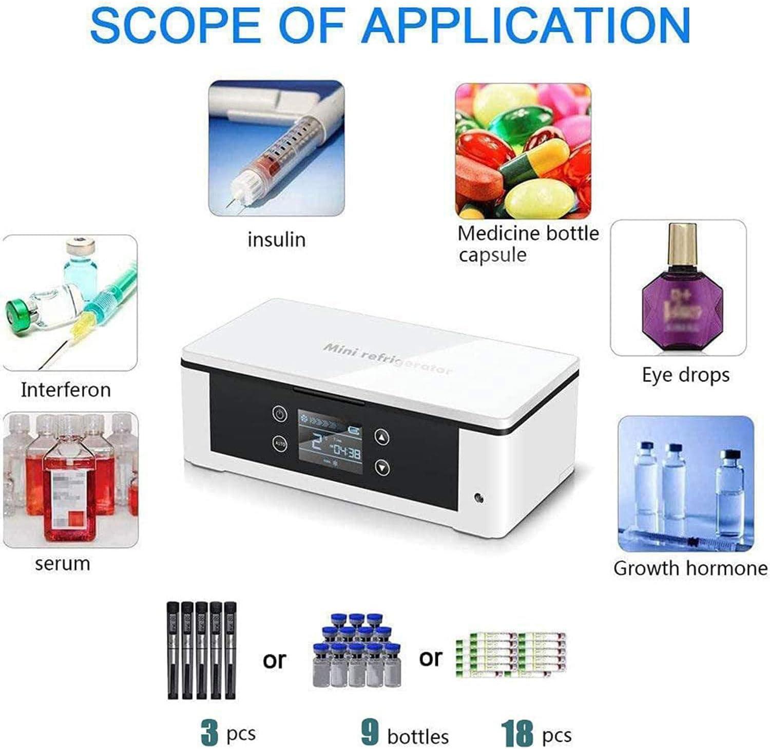 Insulin Cooler Refrigerated Box Insulin Cool Box for Car Travel Home ...