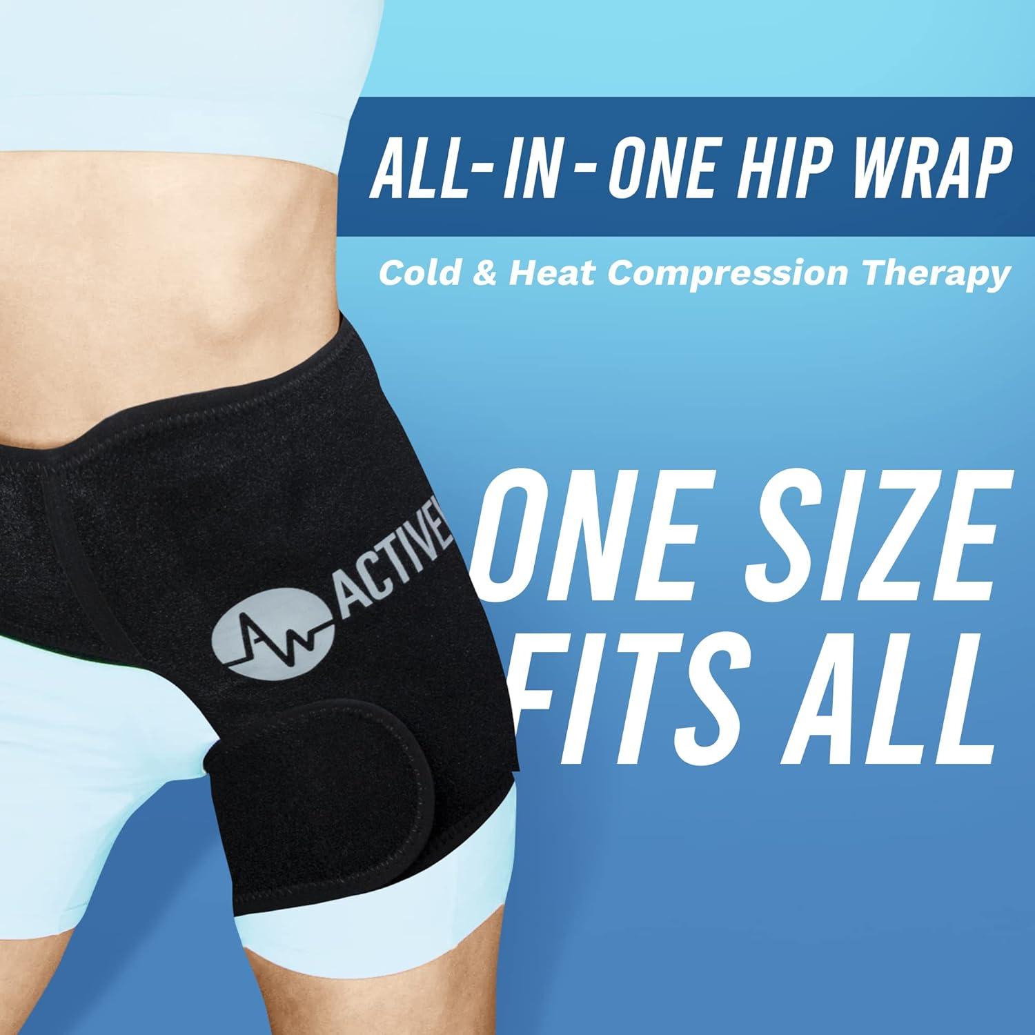 ActiveWrap Hip Ice Pack Wrap - 10x10 Inch Reusable Ice Pack for Hip ...