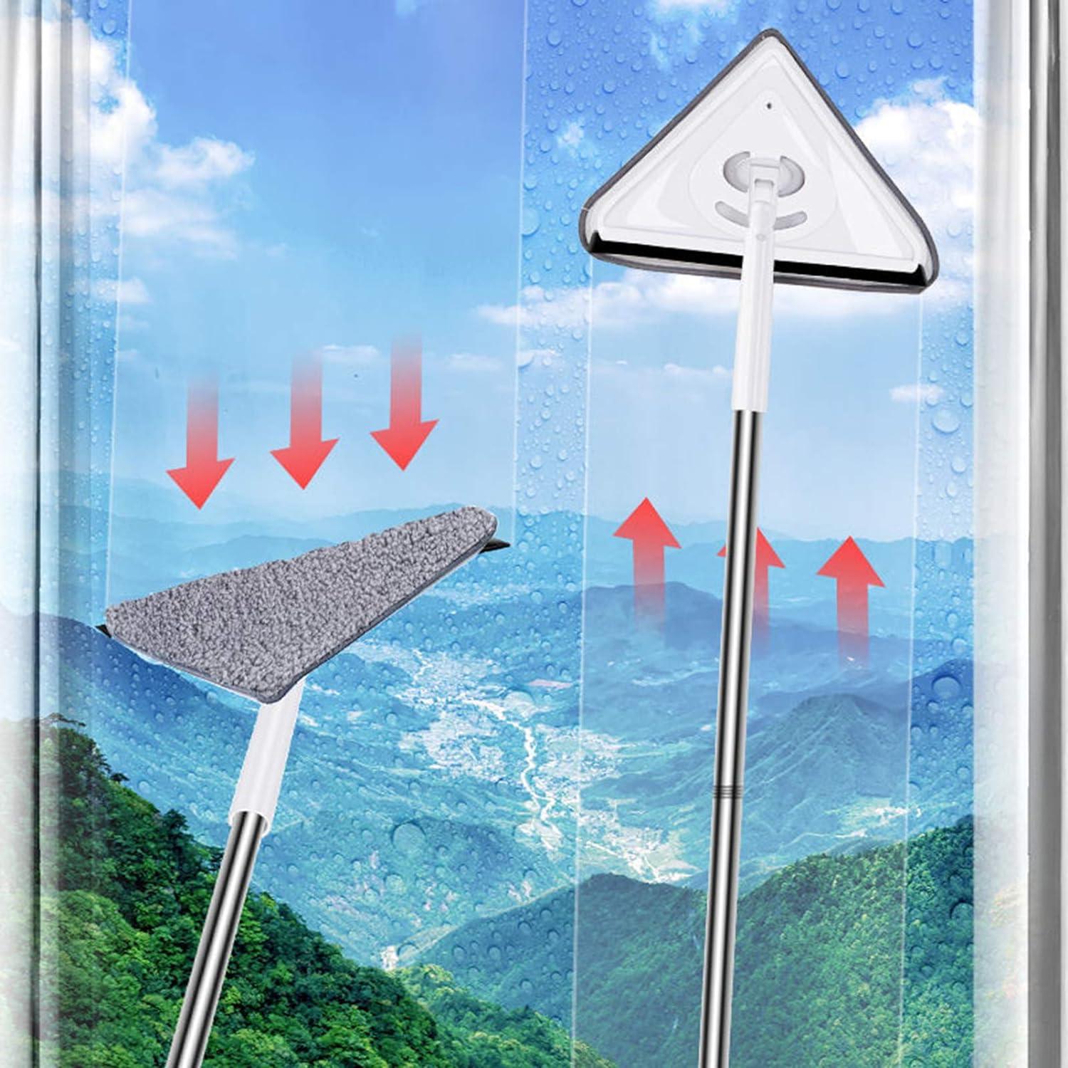Ergonomic Triangular Glass Wiper - Extendable Cleaner for Ceilings ...