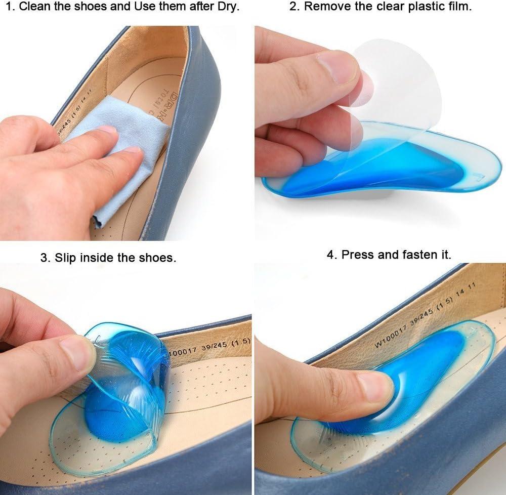 Pedimend Medicated Gel Flat Foot Arch Support Insoles - 2 Pairs (4PCS ...