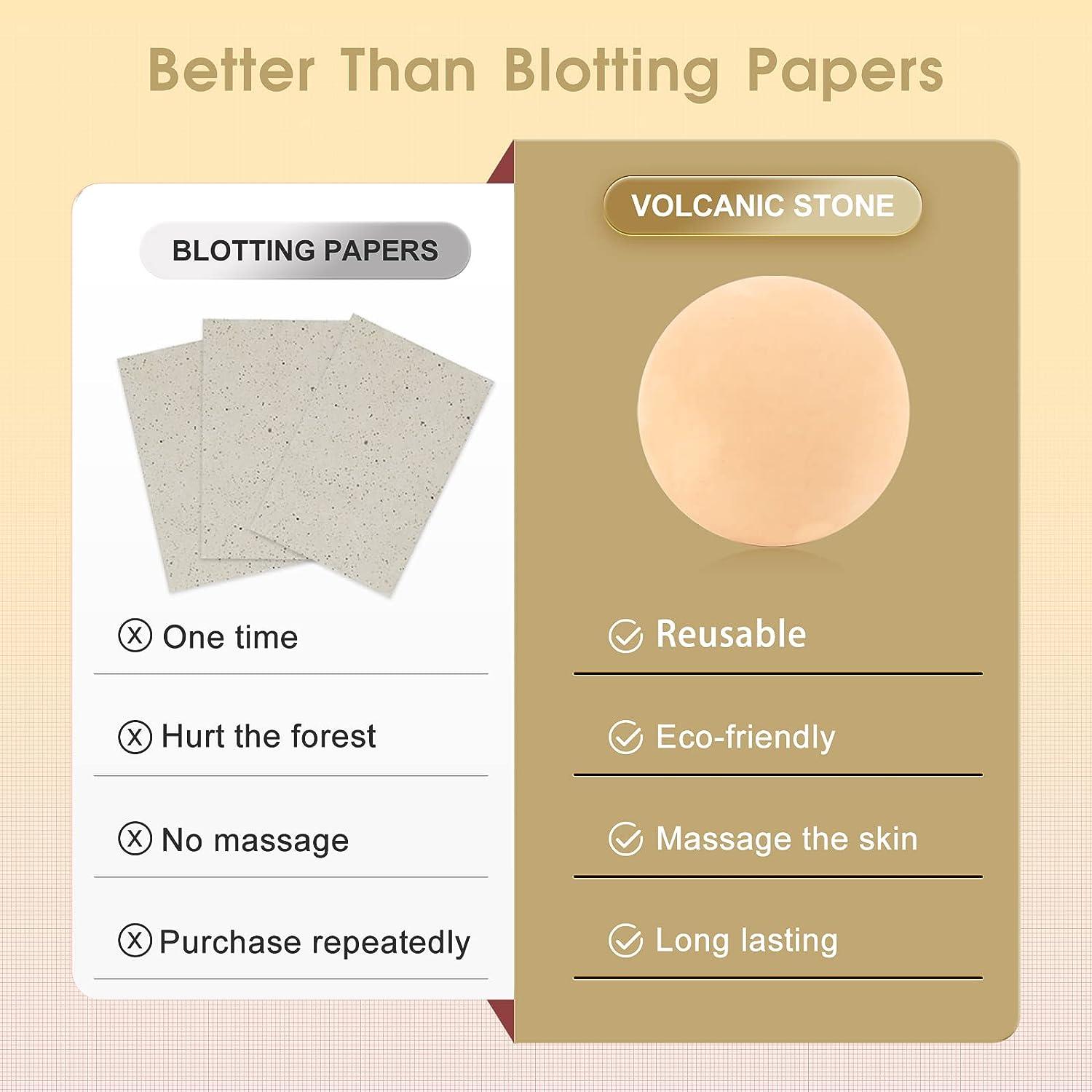 Portable Oil Control Roller with Volcanic Ball and Cleaning Sponge ...