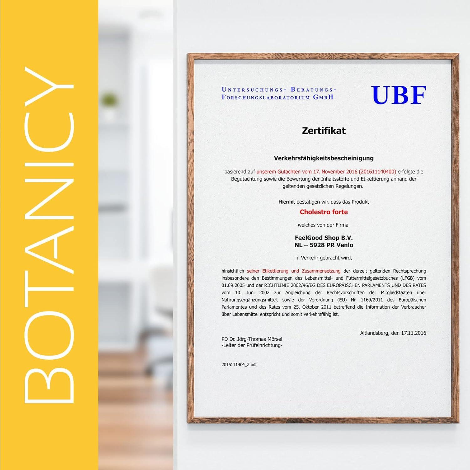 Botanicy Cholestro Forte with Bergavit - Natural Cholesterol Support ...