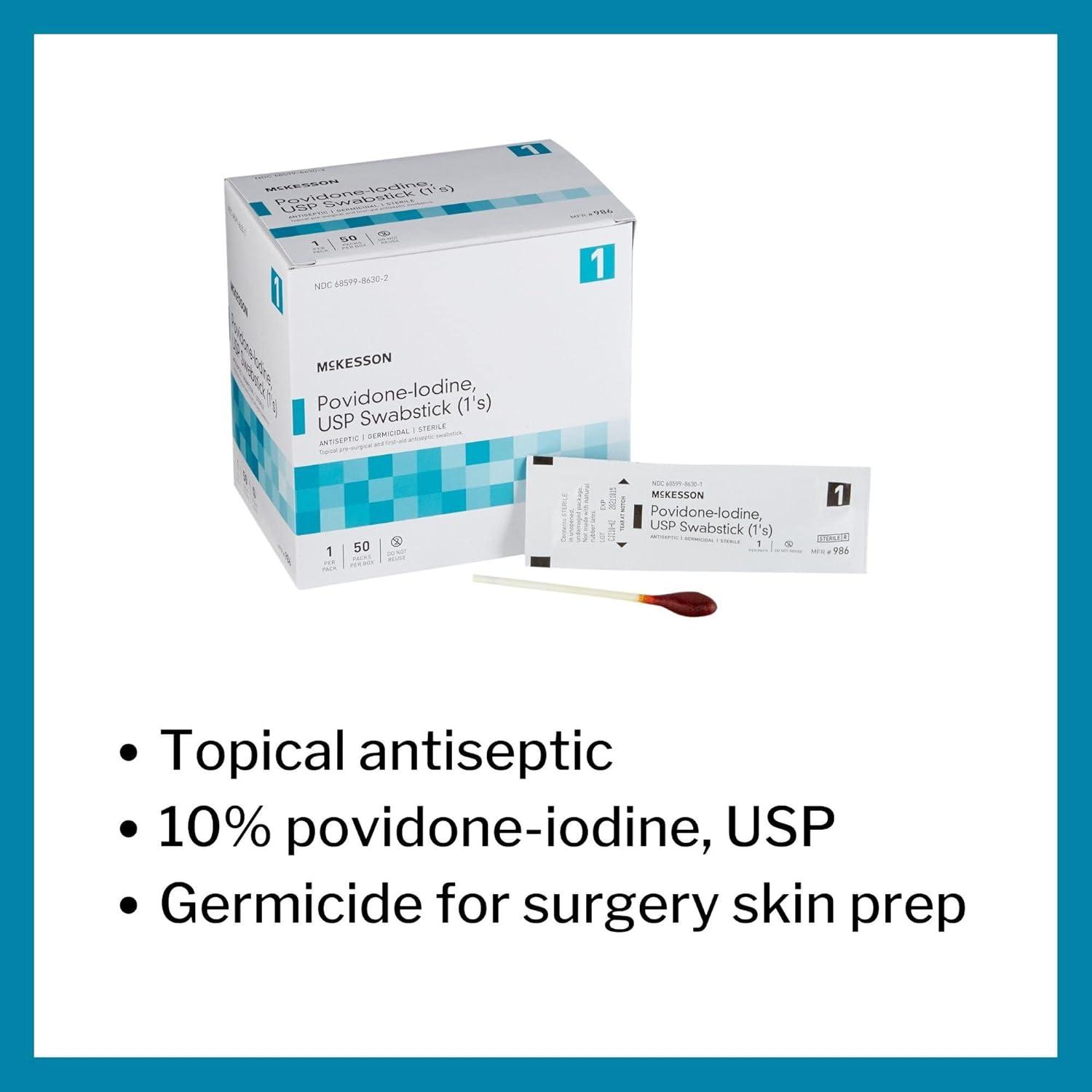 McKesson Povidone-Iodine Swab Stick 4 Sterile - 50 Sticks/pack | Buy ...