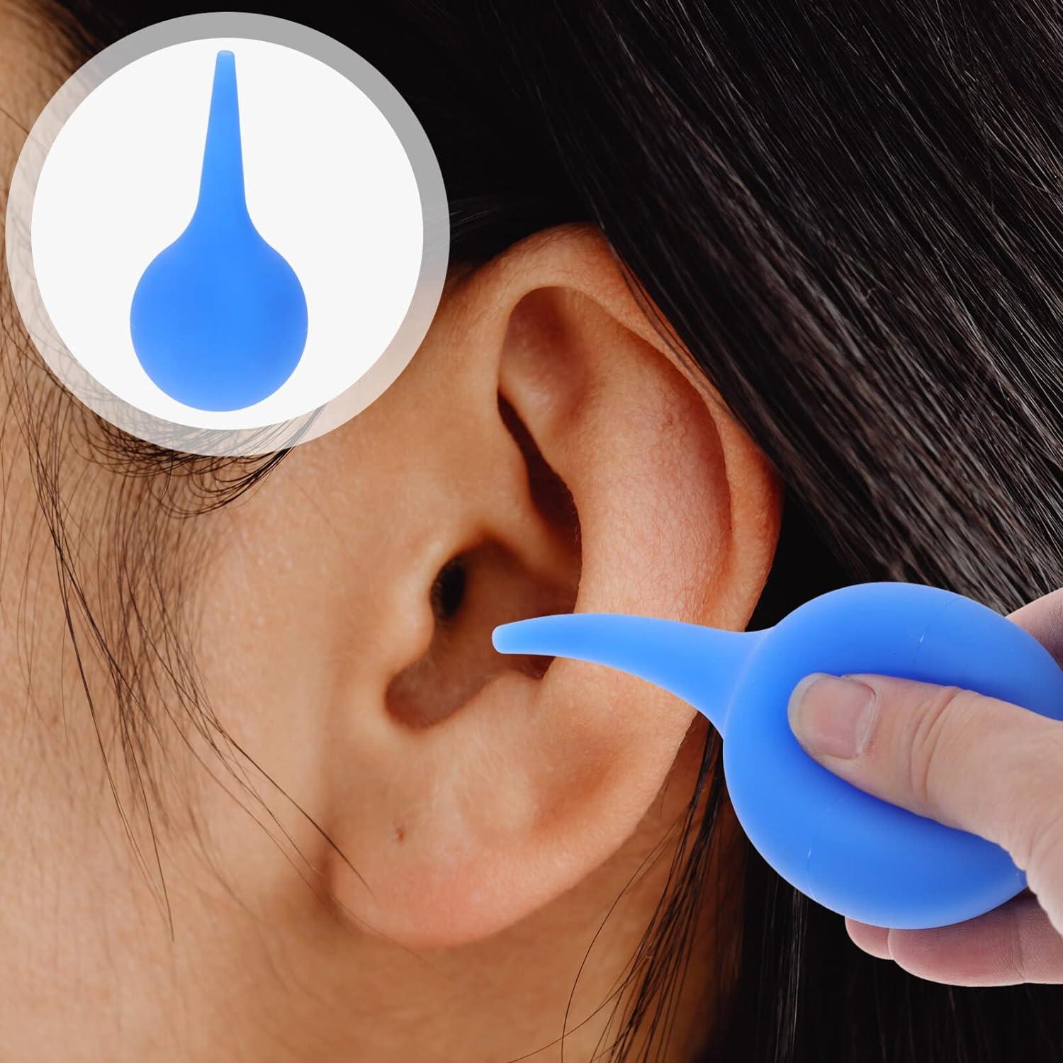 Healeved 75ml Blue Ear Bulb Syringe for Ear Cleaning - Squeeze Bulb ...