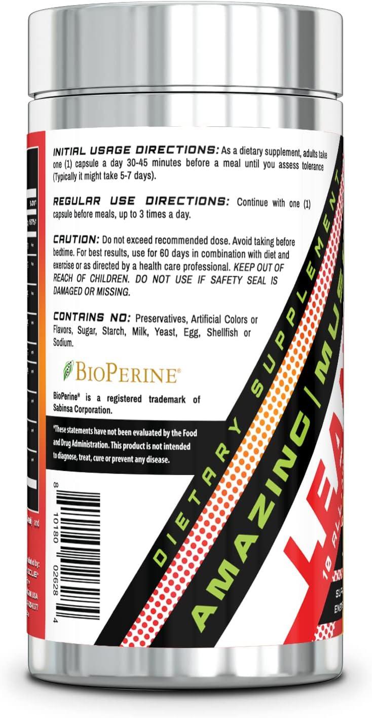 Amazing Muscle Lean 10 Burner - 90 Capsules for Muscle Preservation ...