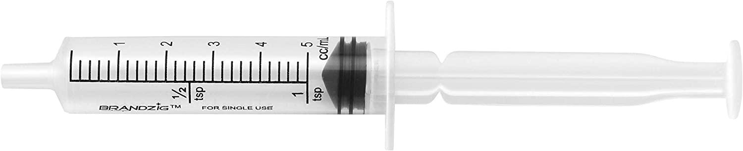 5ml Oral Syringes - 100 Pack Luer Slip Tip No Needle Individually ...
