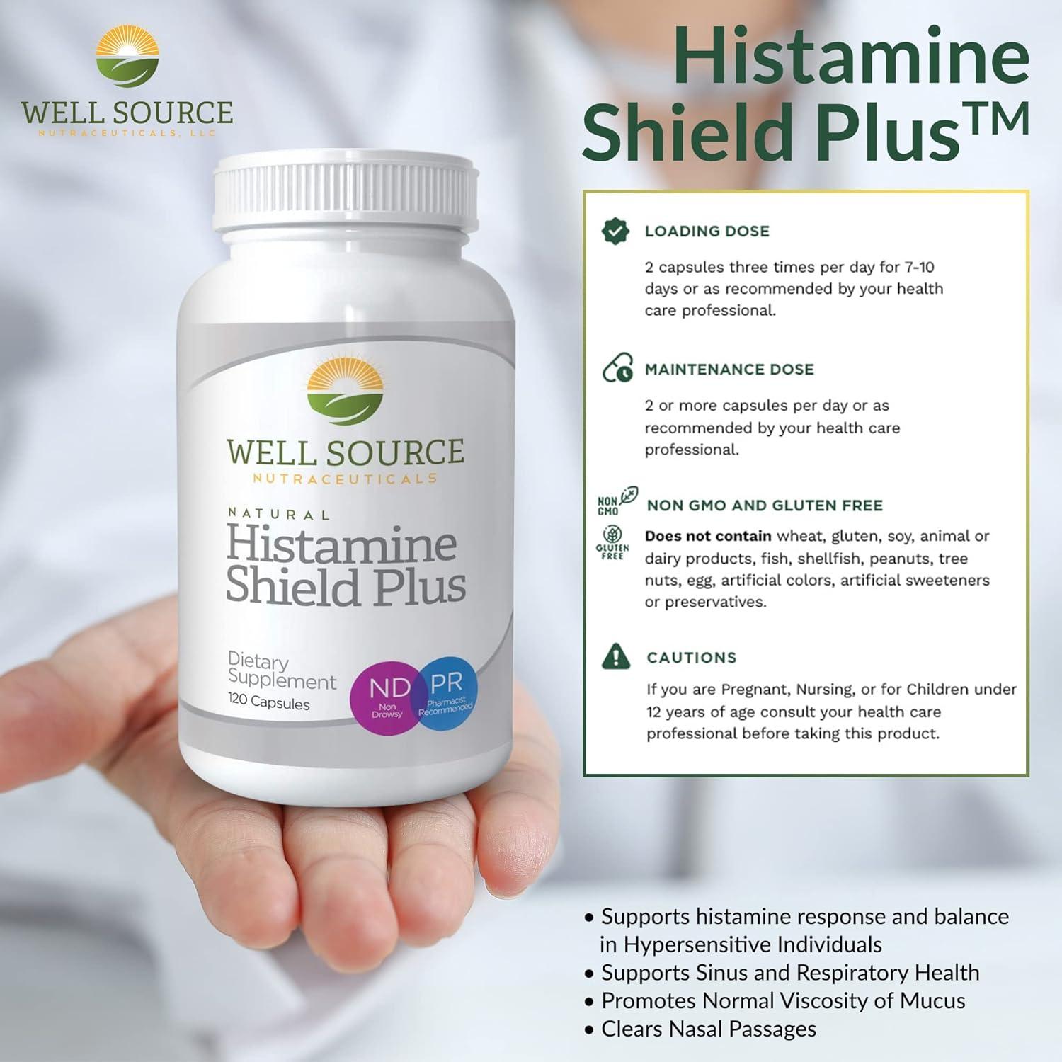 Natural Antihistamine Supplement for Allergies - Histamine Shield Plus ...