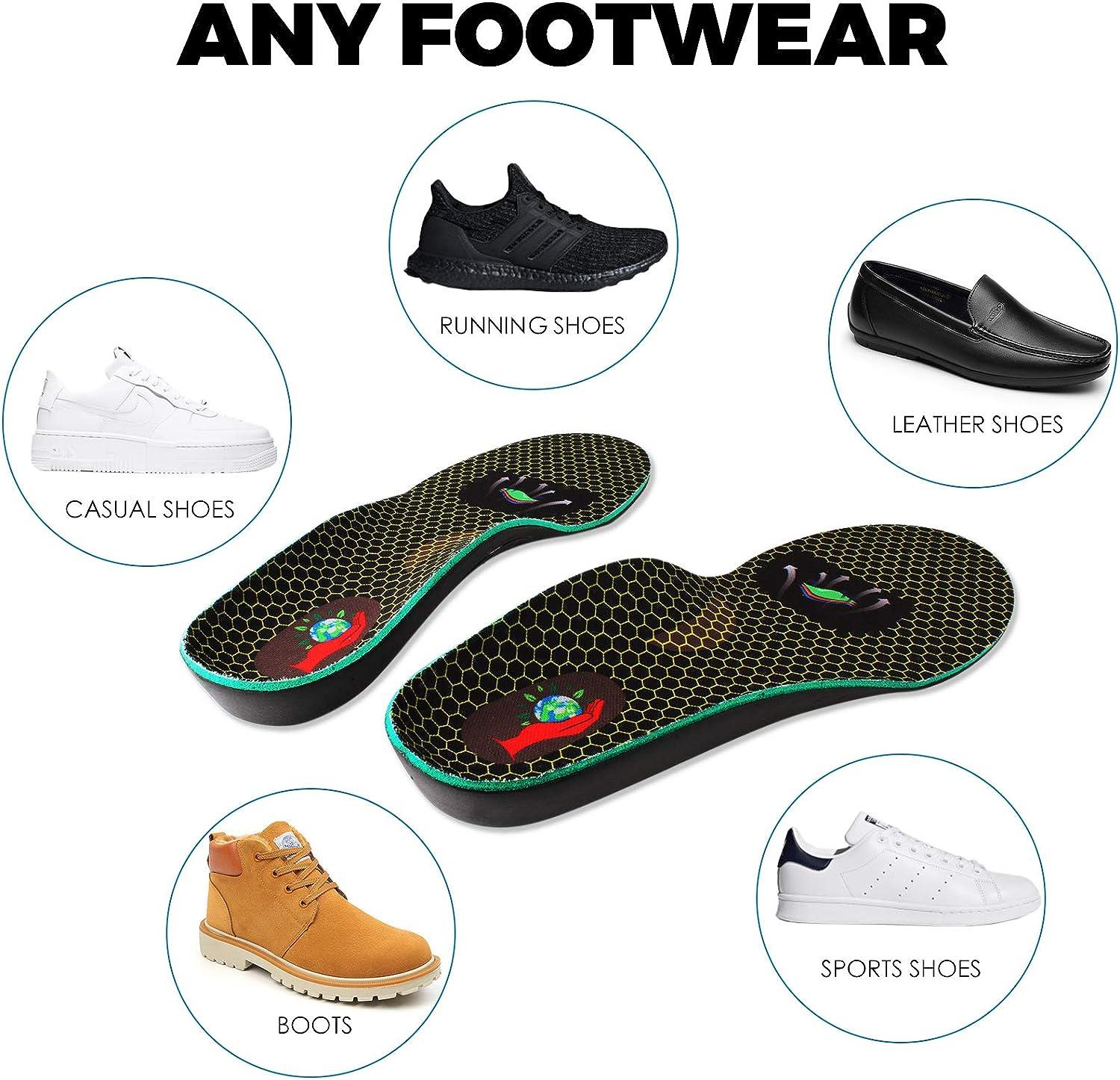 Orthotic Arch Support Insoles for Plantar Fasciitis - Men/Women - M10 ...