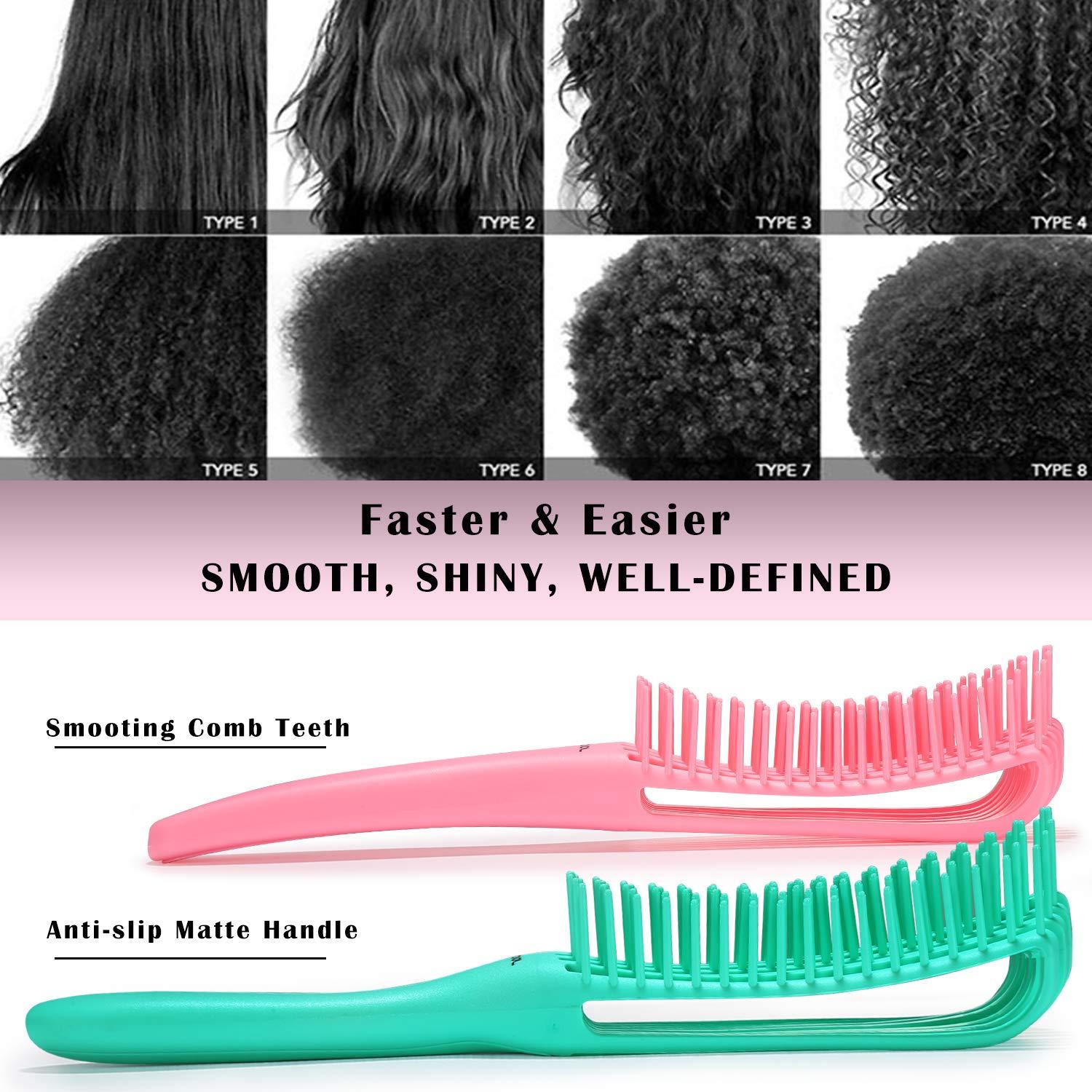 2Pack BESTOOL Detangling Brush for Black Natural Hair - Fast & Easy ...